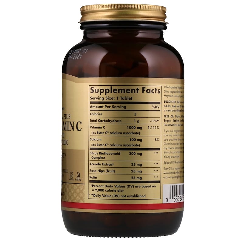 Ester-C® Plus 1000 mg Vitamin C Solgar - Fatburners