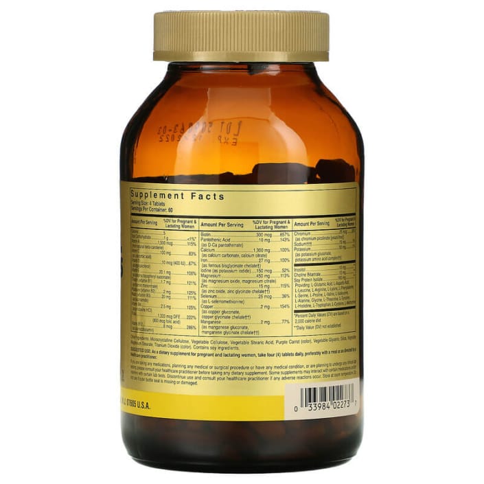 Solgar Prenatal Nutrients Multivitamin & Mineral - Fatburners